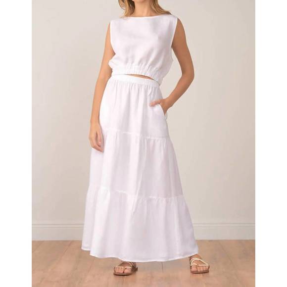 Elan | Other | New Elan Devan Maxi Skirt In White | Poshmark